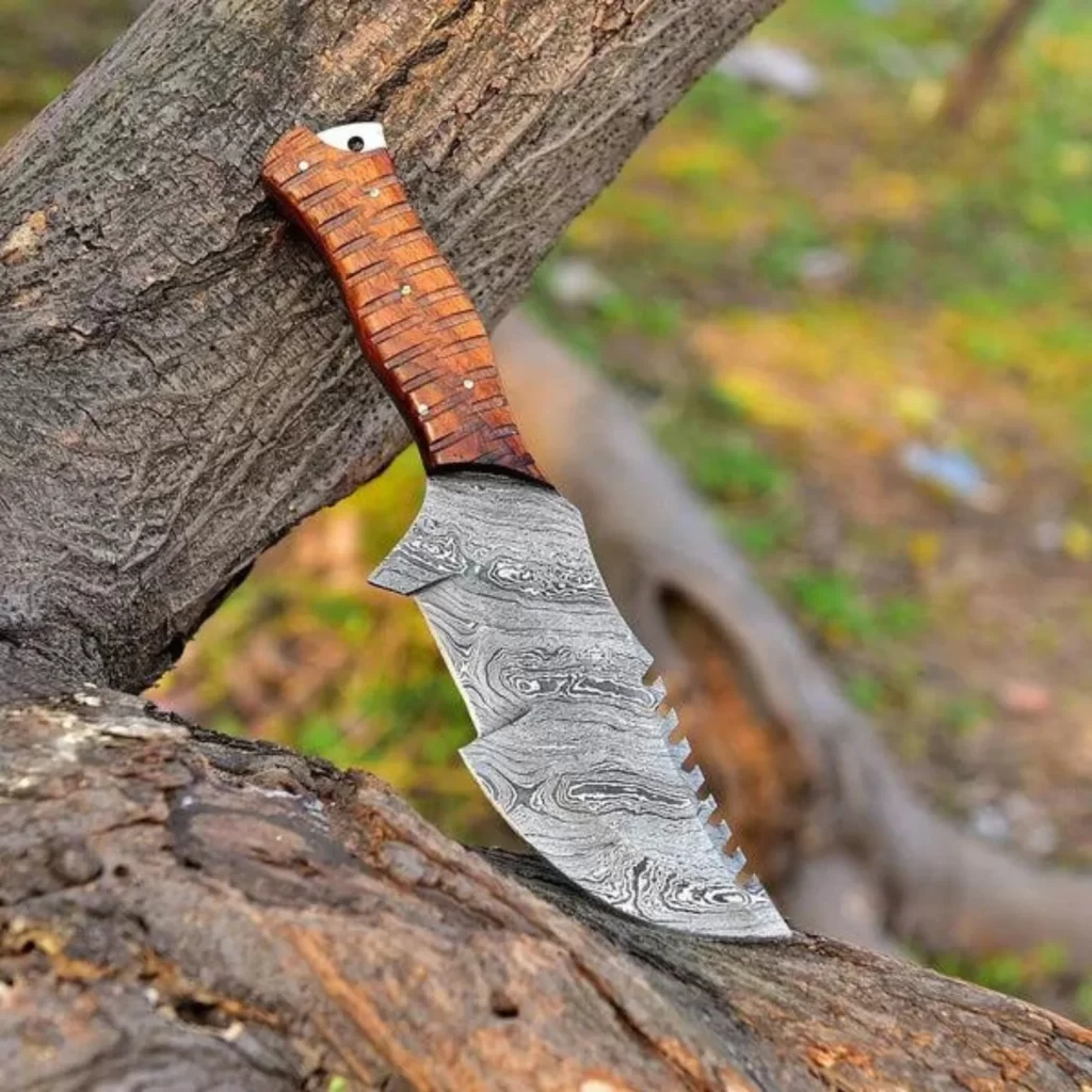 Tracker Knife - Handmade Damascus Bushcraft Tracking Knife